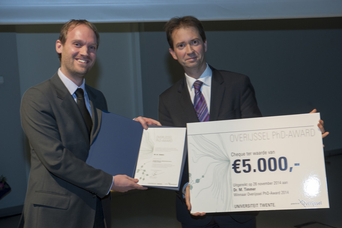Mark Timmer wint Overijssel PhD-award - U-Today